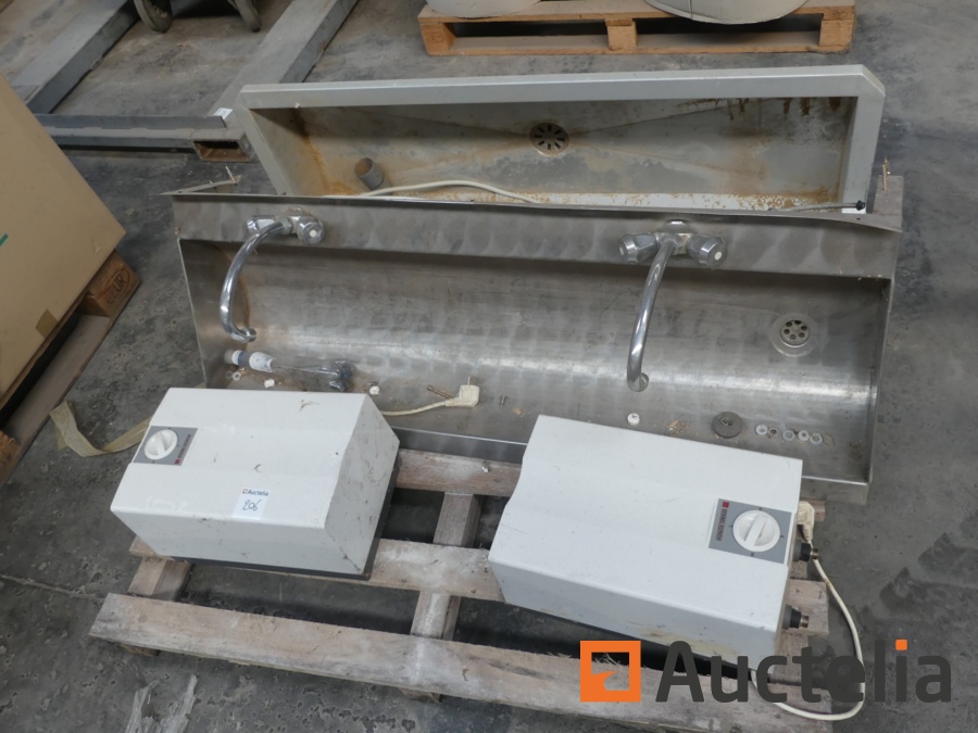 2 Sink 2 positions with boiler - Hand washing basin - auctelia.com