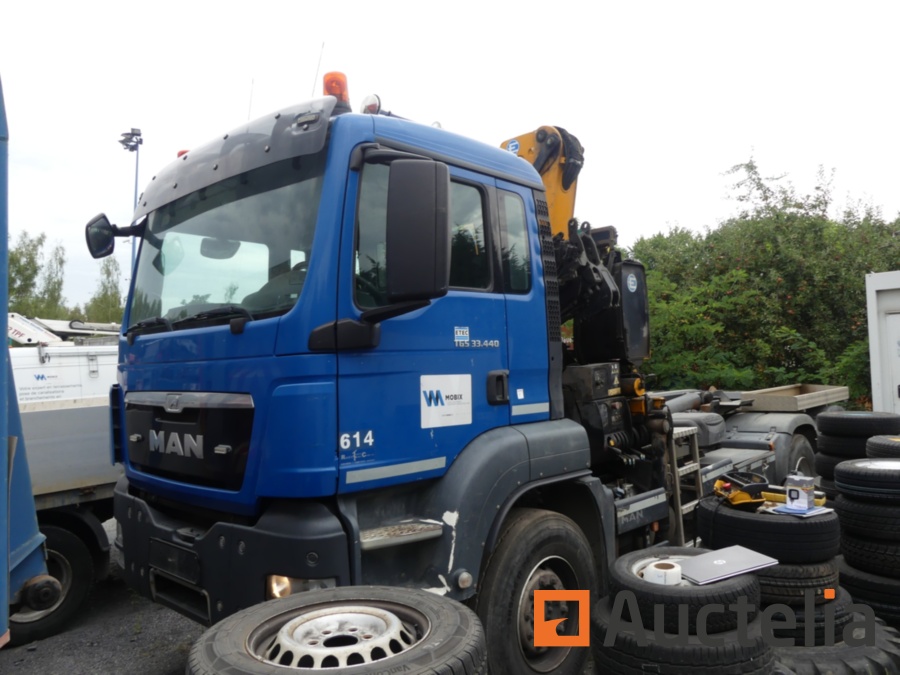 Ampliroll truck with crane MAN TGS (2014-248.524 km) - Trucks ...