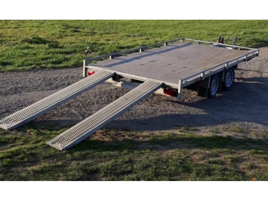 Car trailer with ramps and winch - Transport - Trailers - auctelia.com