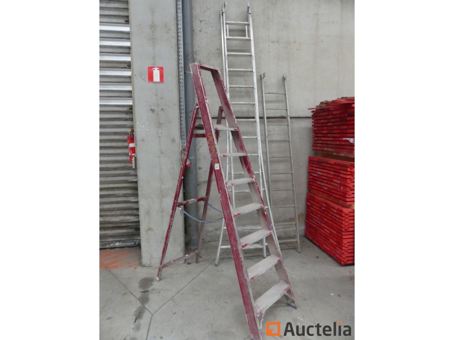 Double ladder, Stepladder 7 steps - Ladder - auctelia.com