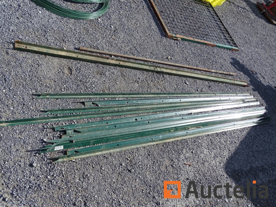 Fence posts, 5 coils of wire, gate, 2 mesh, 2 PVC corrugated plastic s ...