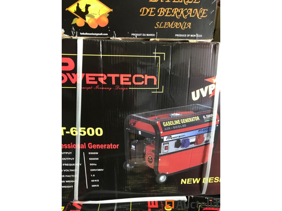 Powertech PT-6500 generator on wheels - Generators - auctelia.com