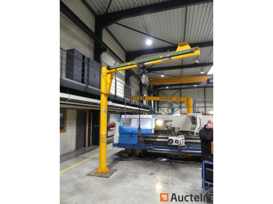 REF:30 - lifting Jib crane 250 kg with Zasche electric hoist, Demag TL ...