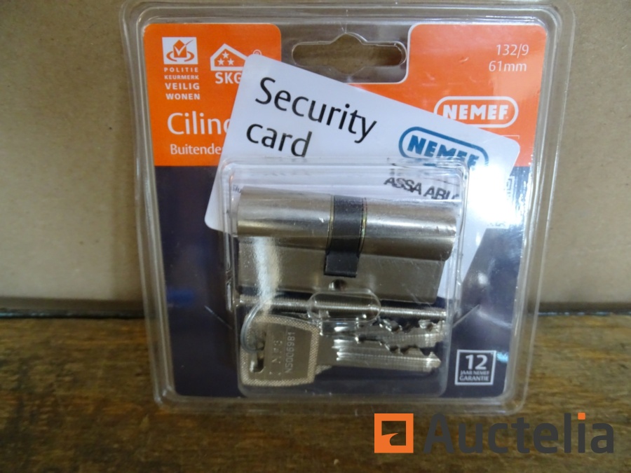 Safety cylinder 30-30 with coded key and NEMEF property card - Accesso - auctelia.com