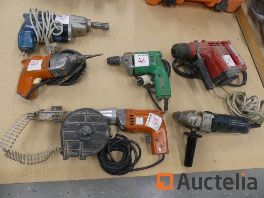 Set of 6 electroportative tools - Woodworking - Hand tools - auctelia.com