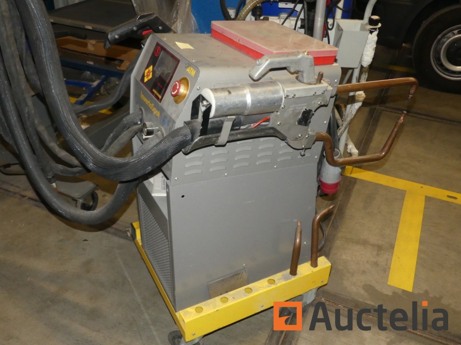 Spot welding apparatus on trolley Saitek Systems Invertaspot - Welding ...