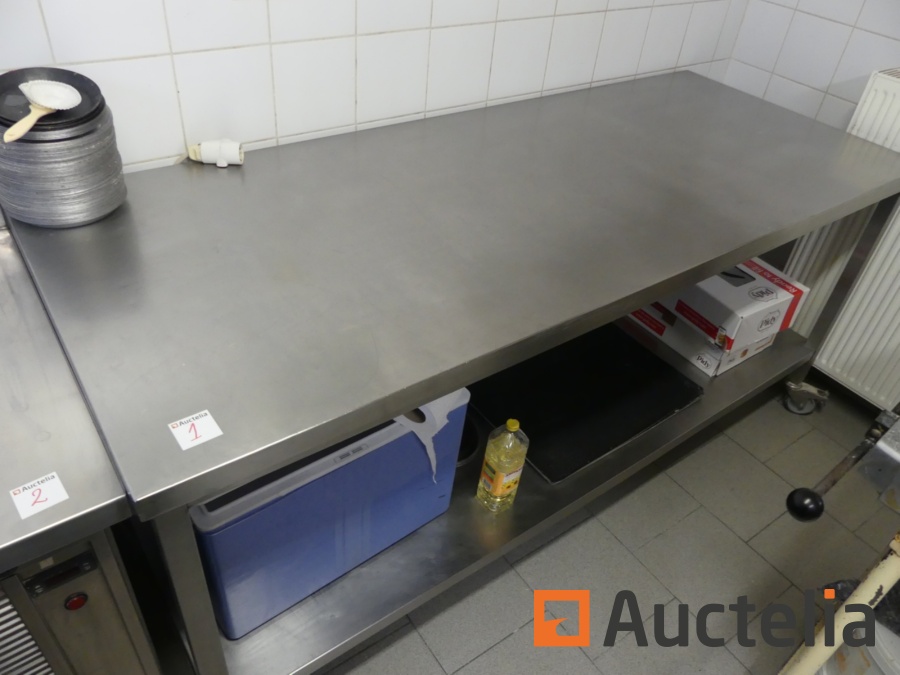 Stainless steel Tabels on wheels - Work tables - Inox table - auctelia.com