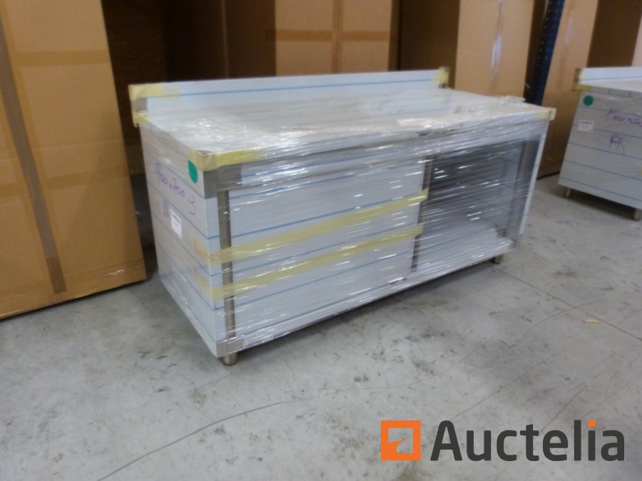 Table double wardrobe slinding door stainless steel with backsplash 19 ...
