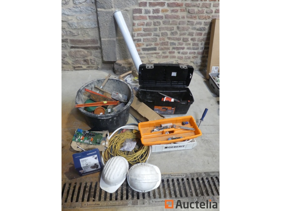 Tool box, Mason buckets, sanitary accessories, construction helmets, l ...