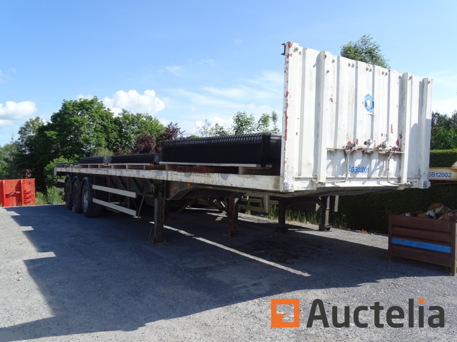Trailer semi tray, triple pneumatic axle, in working order (+ function ...