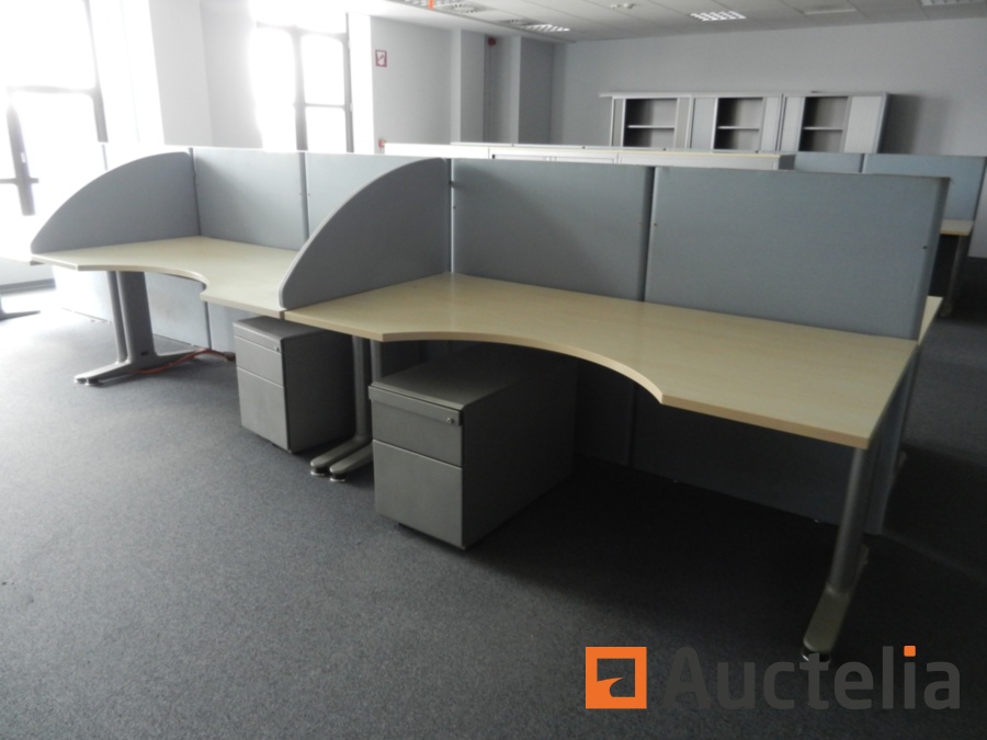 Very complete set of office furniture - 25 tables - 24 wardrobes - 26 ...