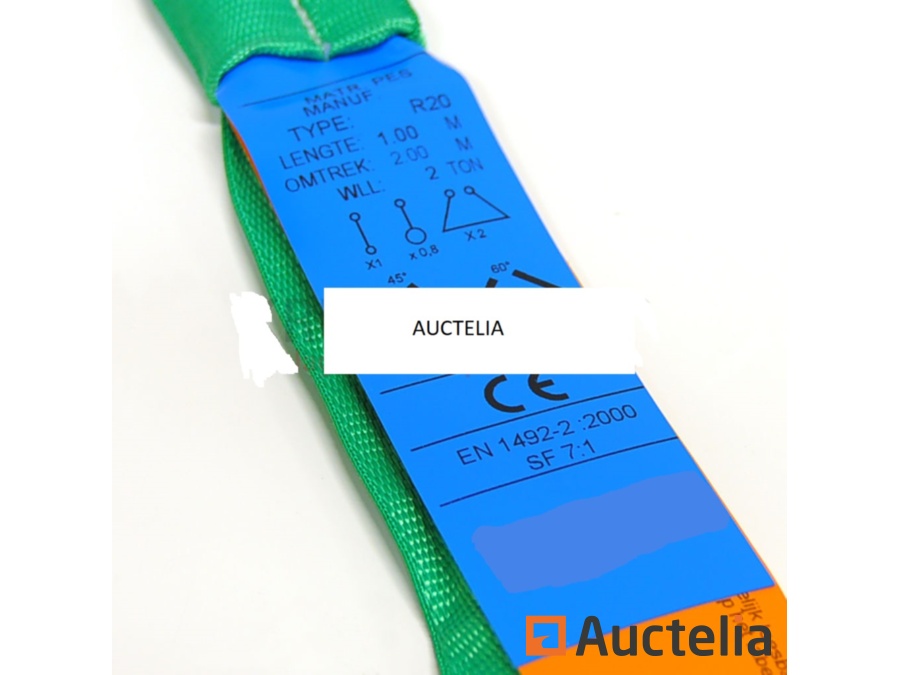 6 Elingues et sangle élingue ronde 60 mm nylon 2000 kg - Manutention ...