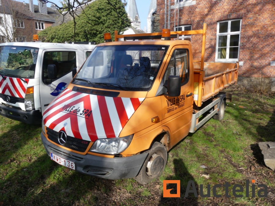 Camionnette avec benne basculante Mercedes-Benz 411 CD1-D (2003) - Fou ...