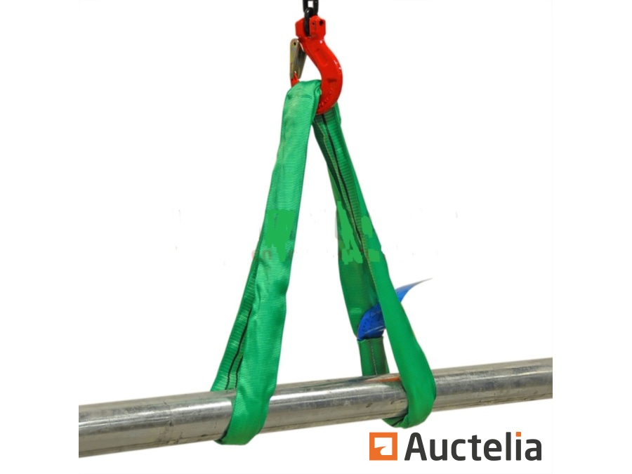 2 stroppen en Sling riem 60 mm nylon 2000 kg - Bouw - Bouwmachines - o ...